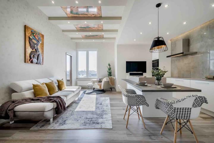 Splendid Rooftop Suite , 4ppl, 2 Bathrooms, Acs - Budapest