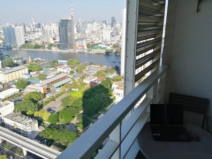 Studio 29fl River View Balcony Bts Icon Siam - Bangkok