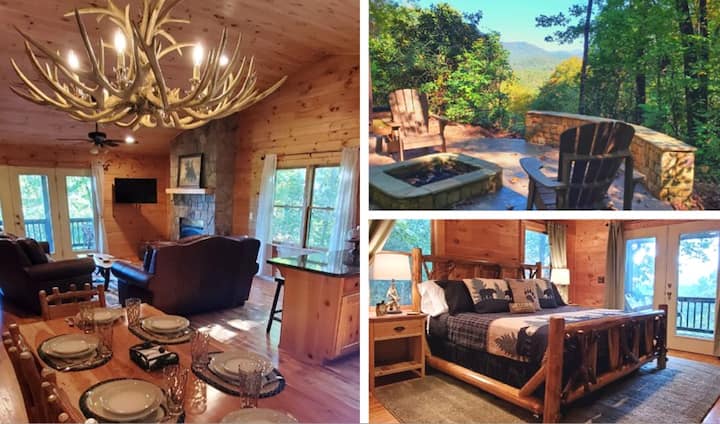 Luxury Cabin/view/hot Tub/2 Fireplaces/steamshower - Clayton, GA