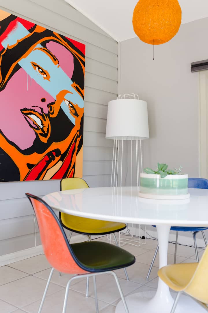 South Congress Bungalow: Original Local Artwork - Austin, TX