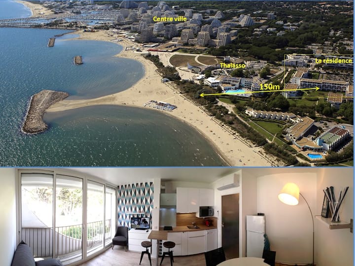 Studio Cabine - Point Zéro - Clim- Plage - La Grande-Motte