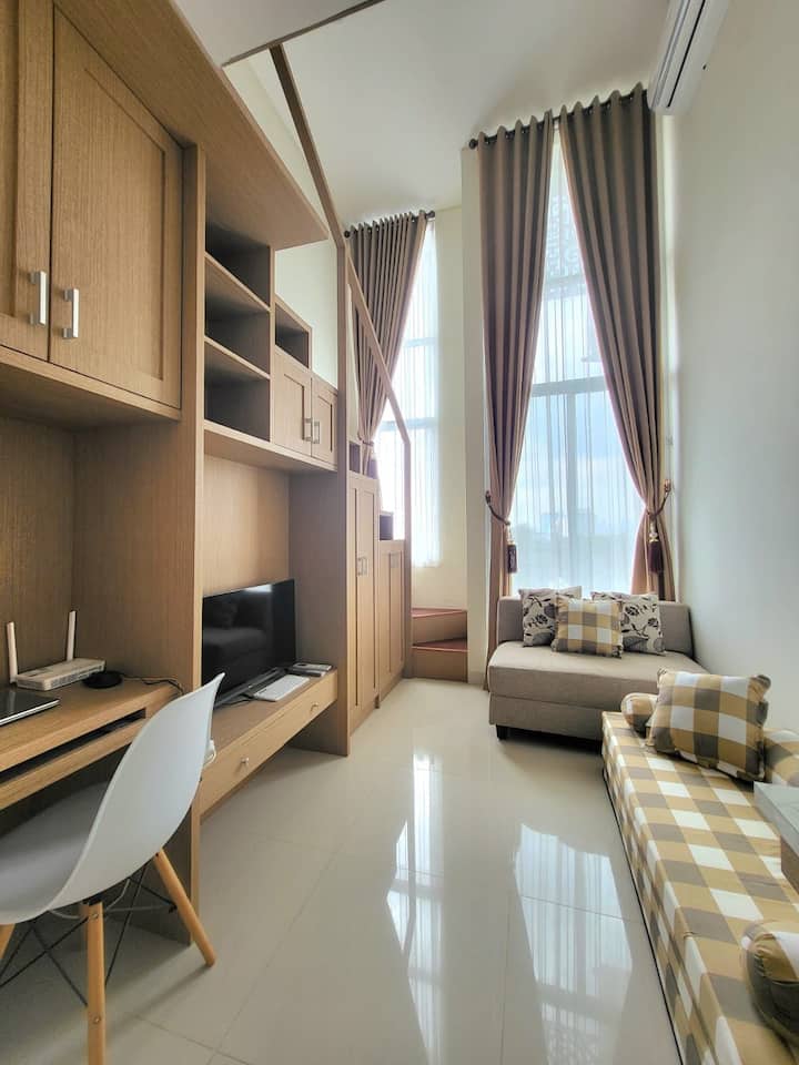 Apple 1 Condovilla - Studio Mezzanine Bedroom - Jakarta