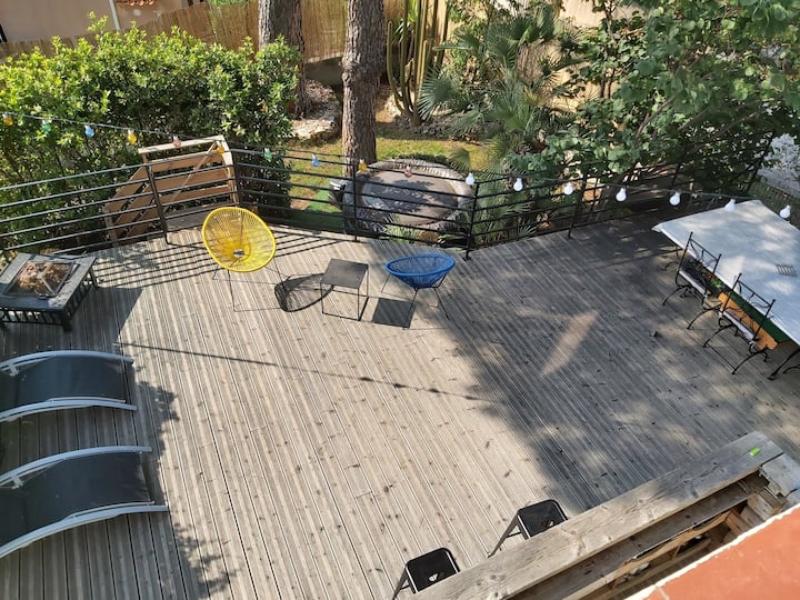 Agréable Maison Individuelle Vue Mer Avec Spa - Côte d’Azur