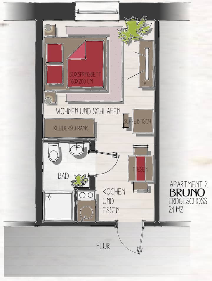 Apartment "Bruno" Nähe Schweriner Schloß - Schwerin