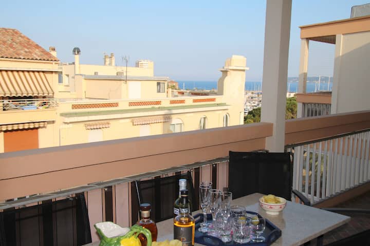 4 Pièces 6 Couchages Vue Mer 108m2 Centre Ville - Sainte-Maxime