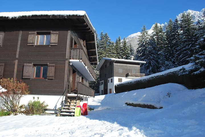 Cosy, Poêle à Bois, Jardin, Vue Aiguille Du Midi - Chamonix