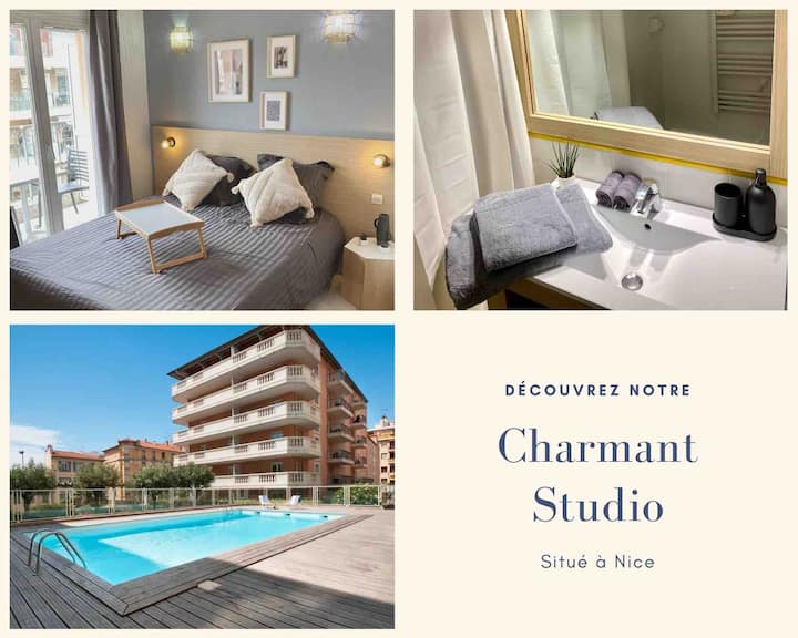 Studio Cocooning *Piscine* / Bord De Mer - Nice