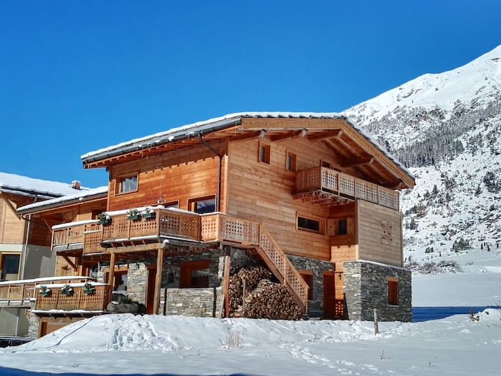 Appartement 8 Pers. 80m2 Dans Chalet Alpin - Bessans