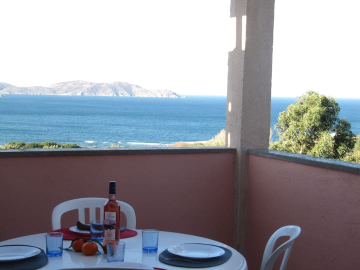 Appart 4-6 Pers Climatisé, Vue Mer Exceptionnelle - Lumio