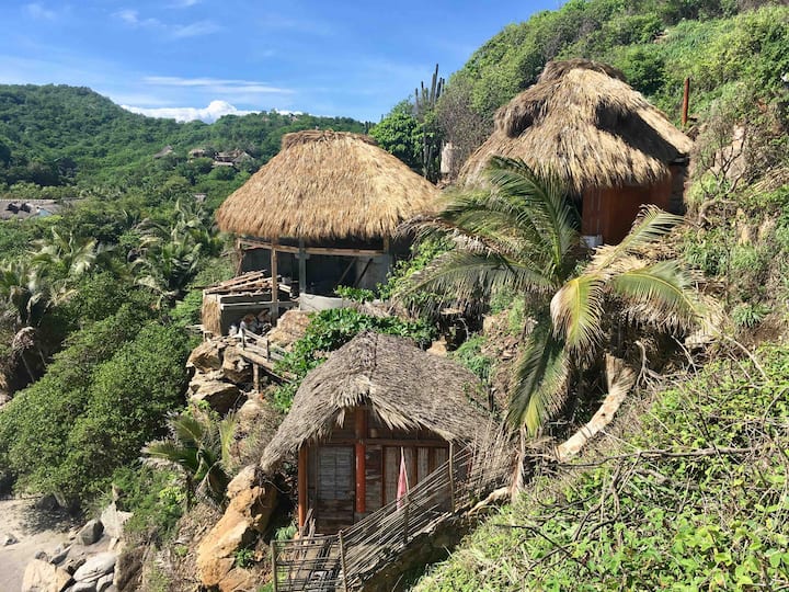 Cabane Au Bord De La Mer A Playa Mermejita Mazunte - Mazunte