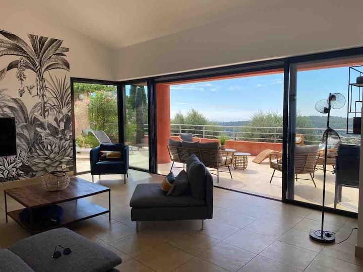 Villa Horizon Avec Piscine 10 Personnes - Roquefort-les-Pins