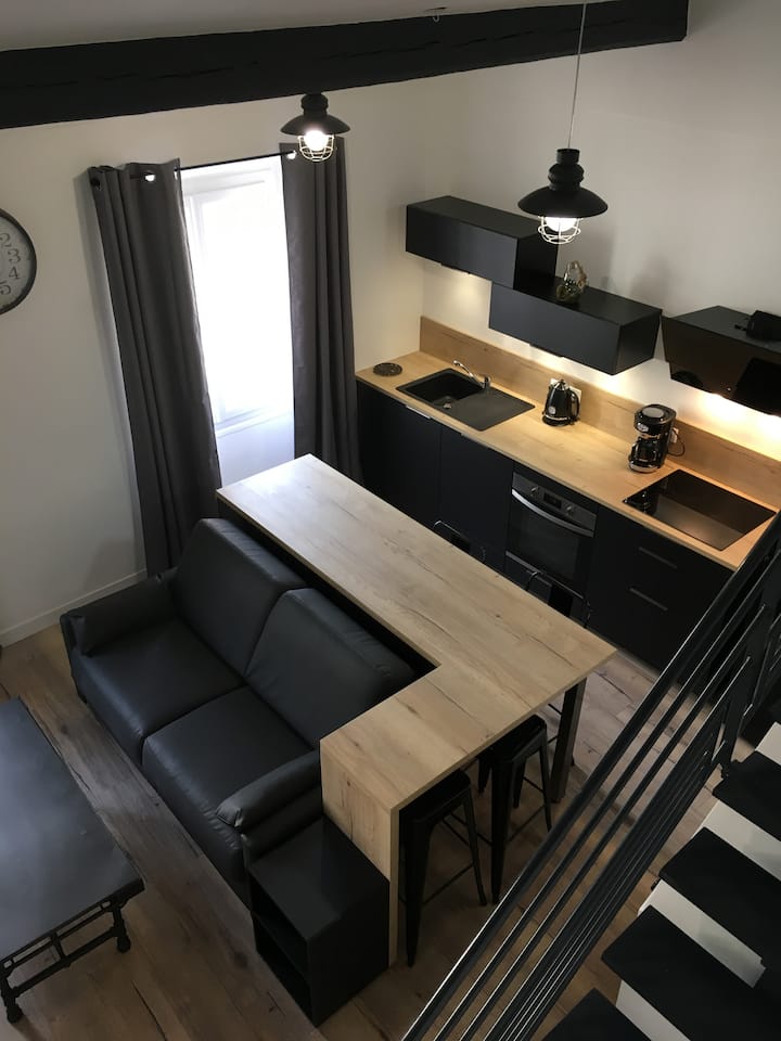 Loft Mezzanine Climatisé Sur Zone Piétonne - Nice