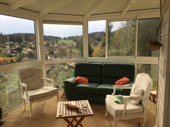 Ch 2 Pers, Terrasse, Calme Et Vue Imprenable. - Jougne