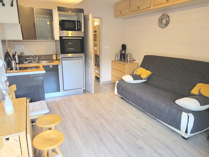 Studio 5 Couchages, Vue Montagne, Plein Ouest - Allos