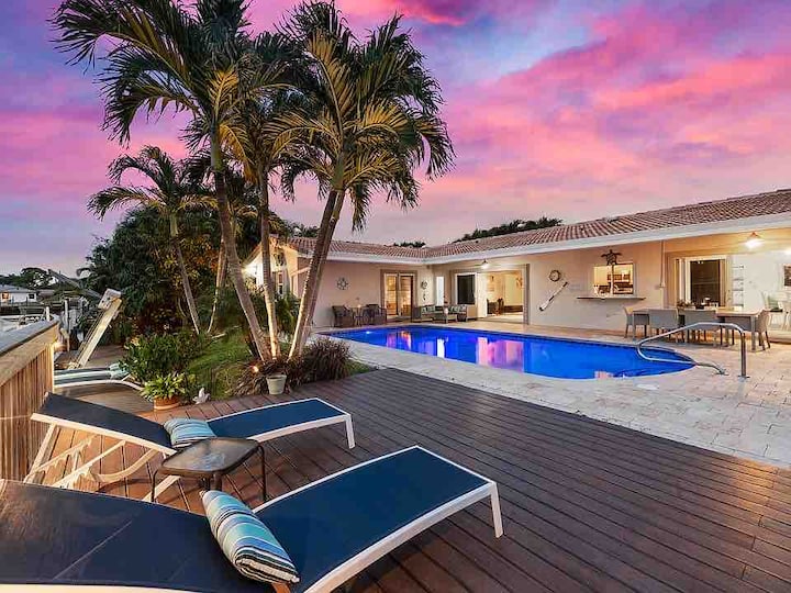 Ipk-waterfront-heated Pool-bbq-1.5 Miles To Beach - Fort Lauderdale