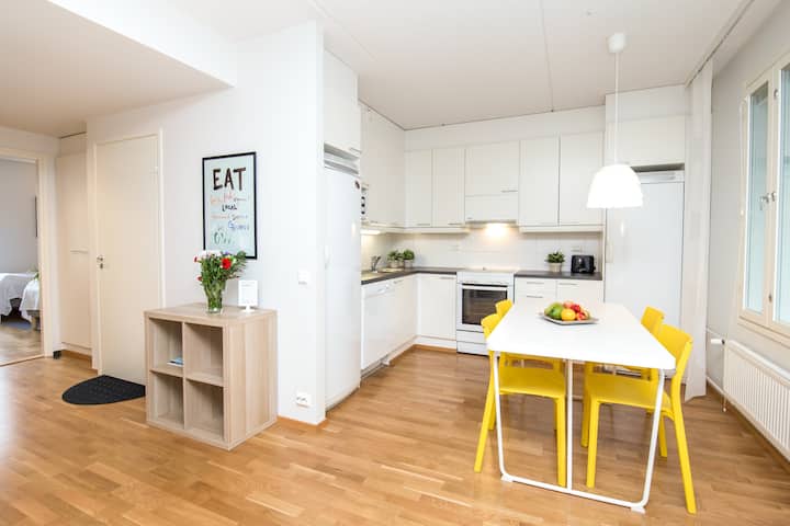 Two Bedroom Apartment With Private Sauna - Vaasa