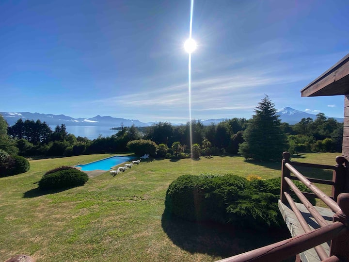 Casa De Lujo Con Vista Inigualable A Volcán Y Lago - Los Ríos