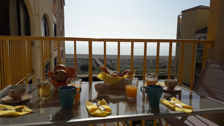 Face A La Mer, Duplex T2 Cabine Pour 4/5 Personnes - Le Barcarès