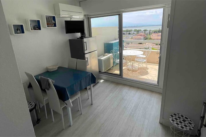Studio Cabine à La Plage Avec Vue Montagne ! - Canet-en-Roussillon