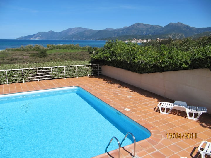 F2 Résidence Avec Piscine Vue Mer - Plage de Saleccia