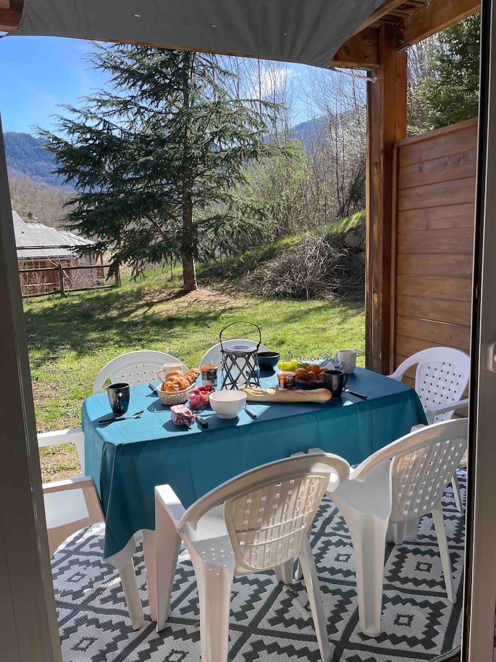 T3 Terrasse Plein Sud Vue Montagne Piscine, Clim - Ax-les-Thermes