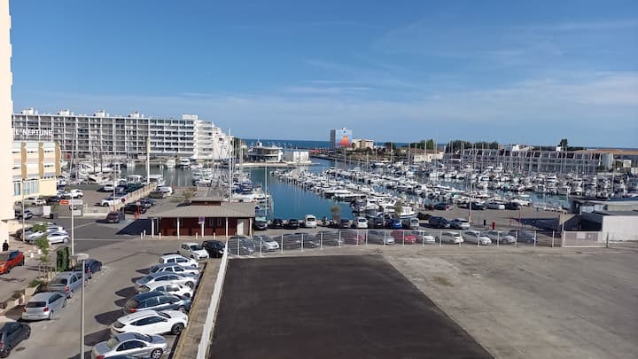 Agréable Studio Cabine Avec Vue Sur Port Et Mer. - Palavas-les-Flots