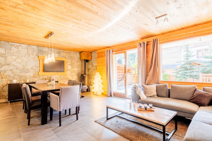 Snowy Chalet Design 6+2 P. 78 M², Terrasse & Ext - Les Deux Alpes