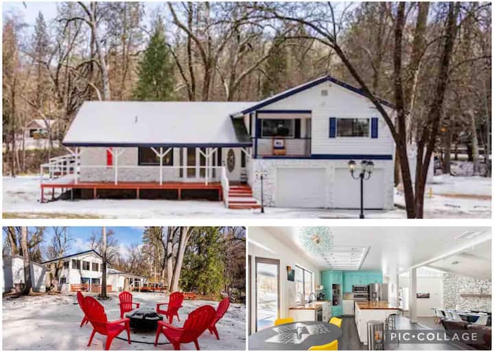Modern Lakehouse Sleeps 20 Hot Tub/games/fire Pit - Oakhurst, CA