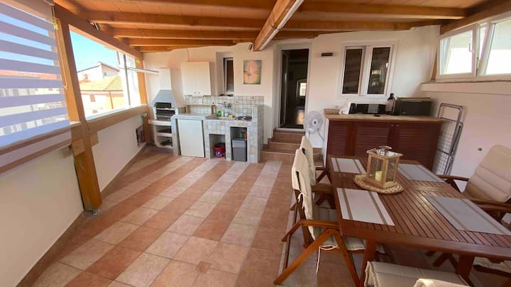 Porec Center Pianohouse Penthouse With Terrace+bbq - Funtana