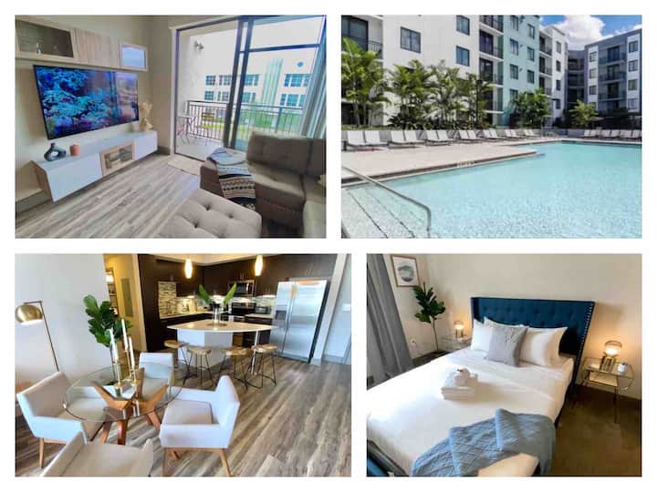 ☆Luxury Resort Style 2 Bedroom Lauderdale Condo☀️🏝 - Fort Lauderdale
