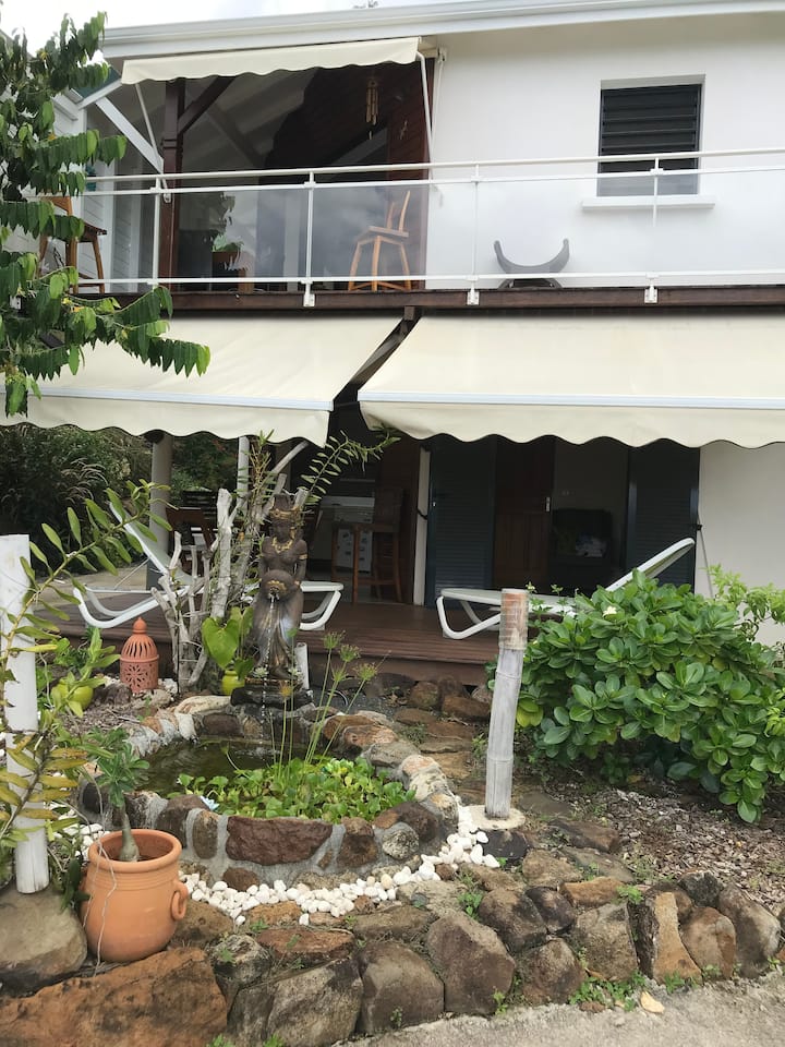 Vue Mer Rdc T2 300m De La Plage Grande Anse à Pied - Deshaies