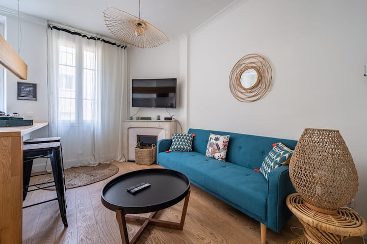 Bel Appartement Pour 4 - Cannes Proche Gare - French Riviera