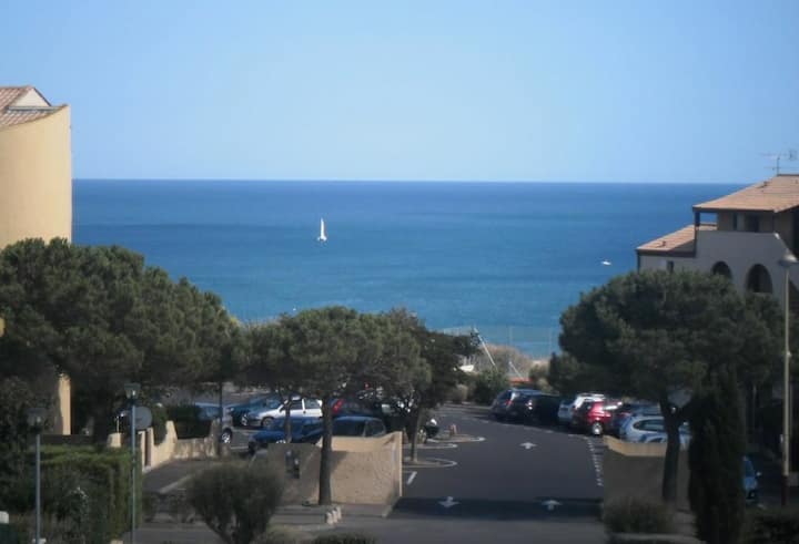 T2 Magnifique Vue Sur Mer. Clim,piscine Et Parking - Fleury