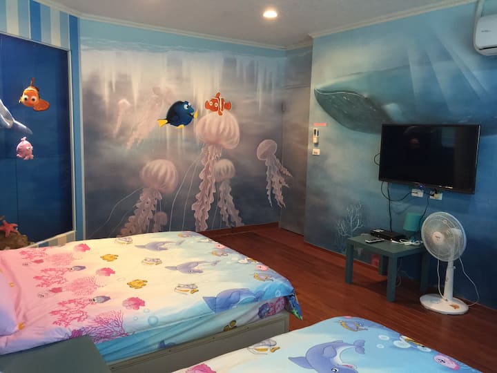 海底世界4人房 - Tainan City