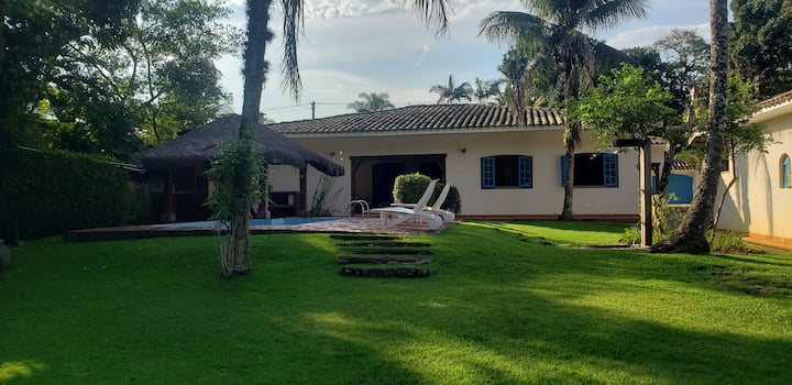 Casa Barra Una Frente  Ao Rio Com Vista Da Praia - São Sebastião