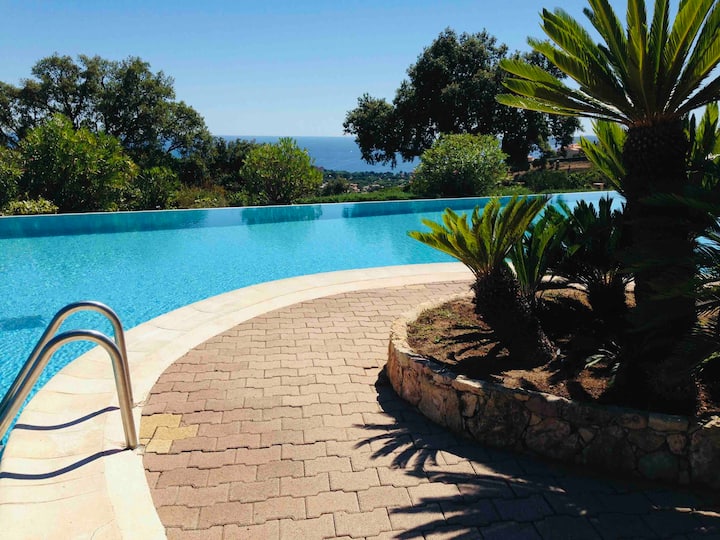 Maison Sur Les Hauteurs Vue Mer Avec Jacuzzi - Les Issambres
