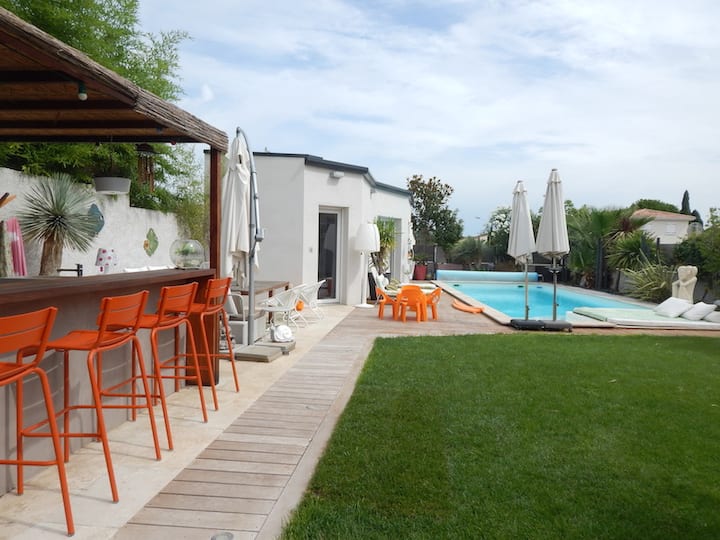 Ravissante Villa Avec Piscine Près De La Plage - Saint-Jean-de-Védas