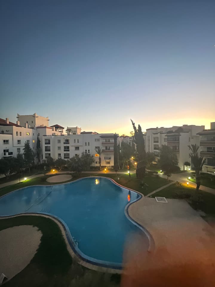 3p Moderne Avec Piscine, Plage à Pied. - Agadir