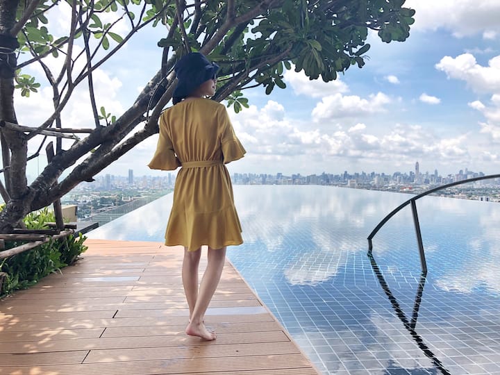 The Tree Rio Fancy Sky Pool [Mrt Bang O] 0米地铁 天际泳池 - Bangkok