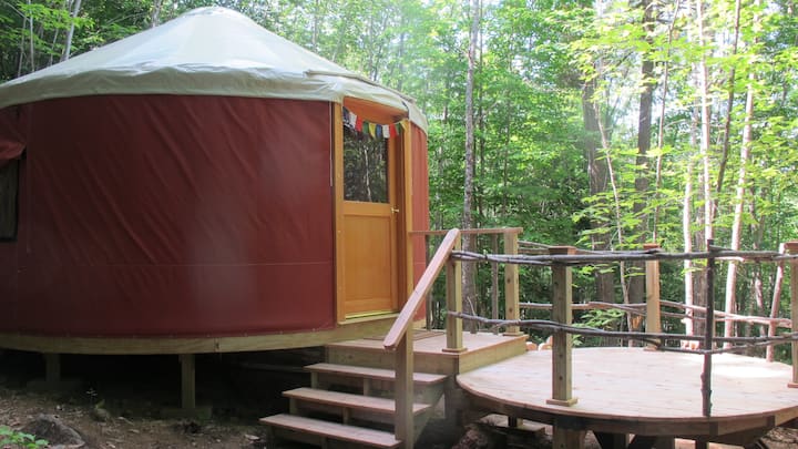 "Sunset Yurt" Off Grid Mountain Yurt - Yurts for Rent in Denmark, Maine ...