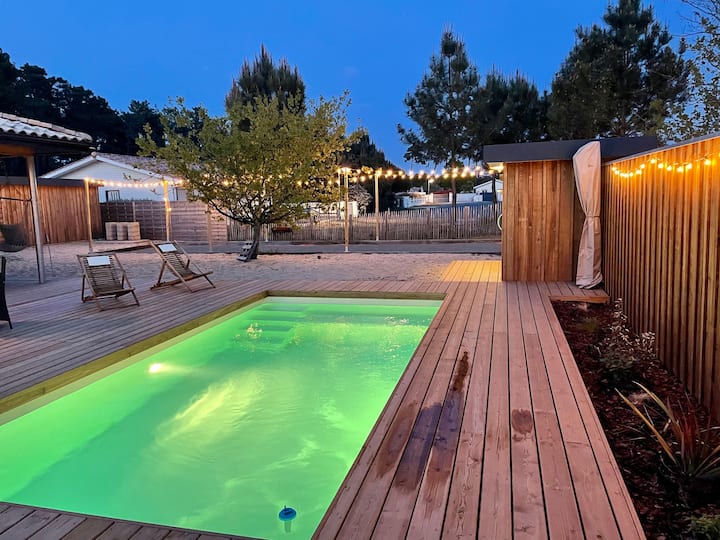 Villa Avec Piscine & Boulodrome à 800m De La Plage - Vendays-Montalivet