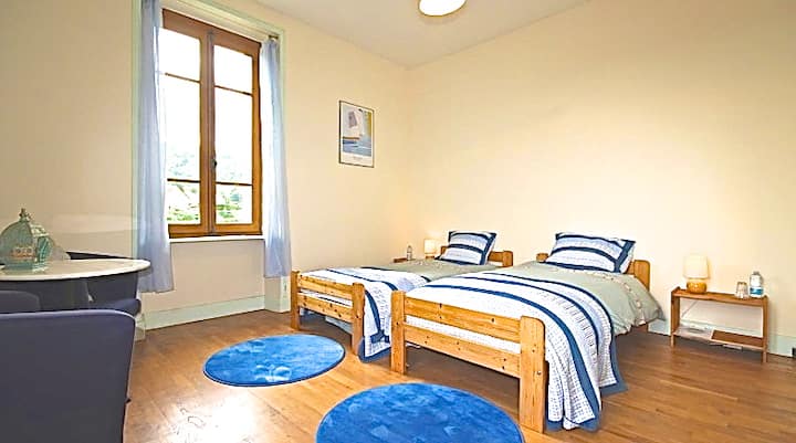Chambre Bleue - Belle Demeure Bourgeoise '1900 - Le Creusot