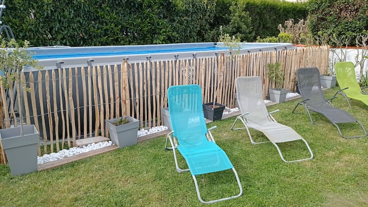 Maison 6/8 P. Piscine à Sion L'océan 600 M Plage - Saint-Gilles-Croix-de-Vie