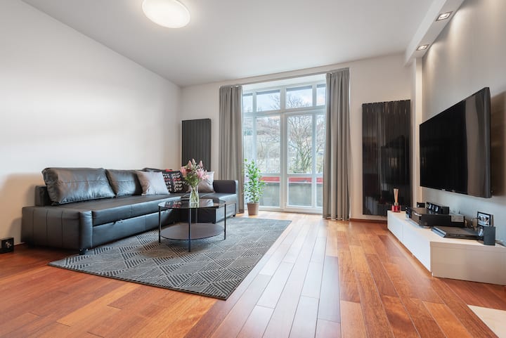 Spacious 3br With Balcony In Trendy Karlin - プラハ