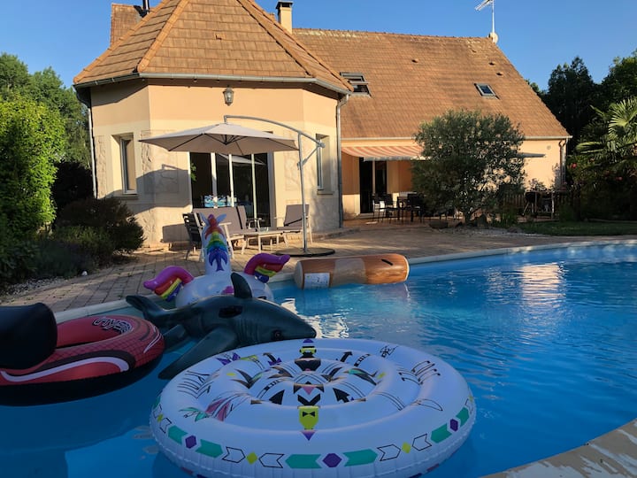 Maison Avec Piscine 10 Minutes Du Circuit 24h - Allonnes