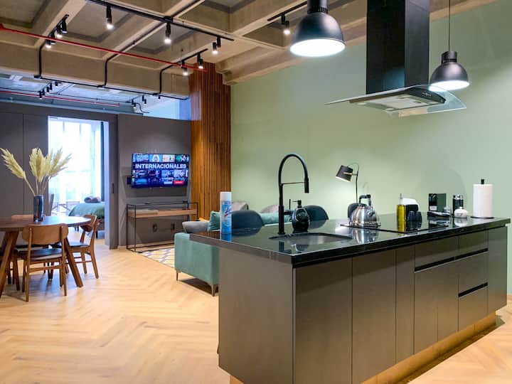 1bd | 1ba Unique Industrial Loft In Condesa | 504 - Mexico City