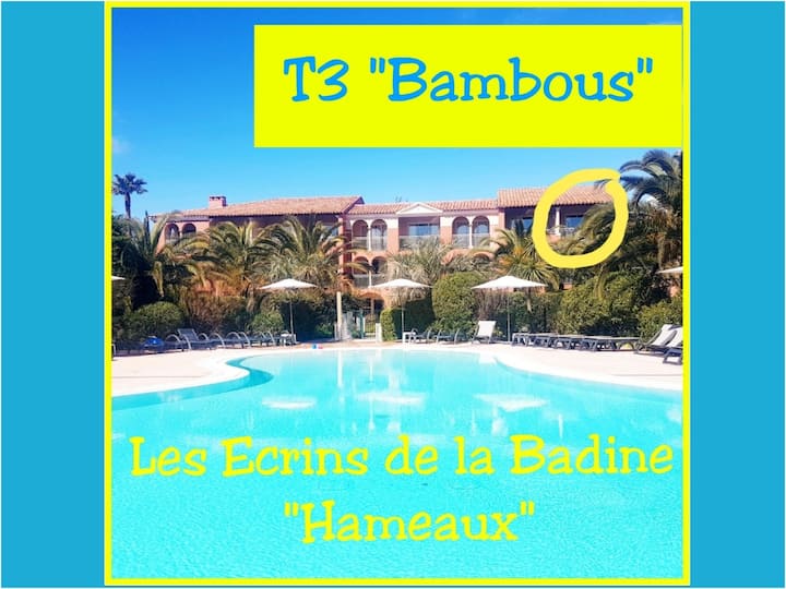 T3 Bambous 7 Pers-ecrins Delabadine-piscine/plage - Var