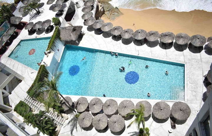 Loft Con Hermosa Vista A La Bahía A Pie De Playa - Acapulco