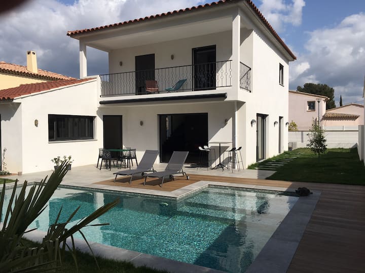 Villa Climatisée Avec Piscine à 350 Mètres Plage - Saint-Cyr-sur-Mer