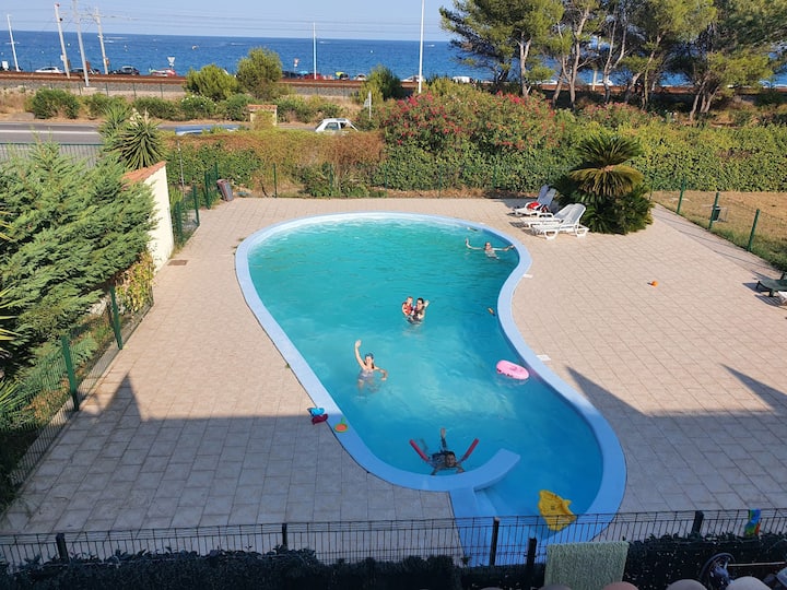 T2 45m2 Vue Mer/parking/piscine - Antibes